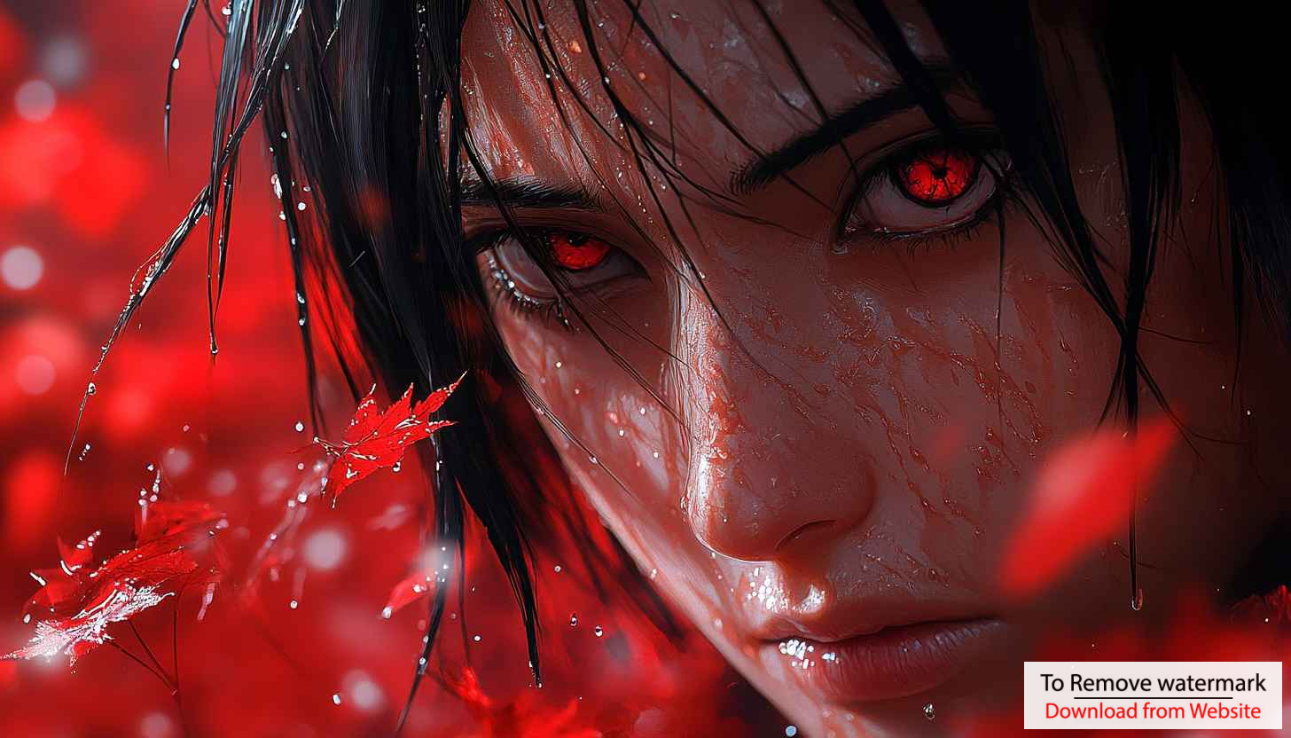 Sasuke Uchiha Anime Wallpaper 4K, Red Eyes, Sharingan, Portrait - Art ...