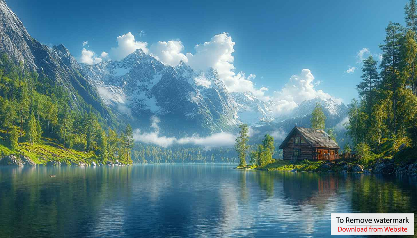 Lake House Wallpaper, Mountain Reflection 4k Wallpaper for desktop ...